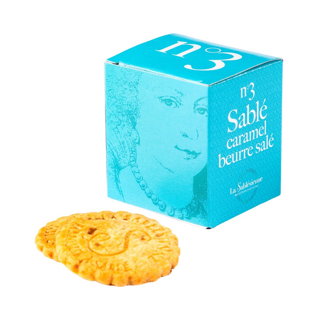 Mini Cube Biscuits Sablés Pépites Caramel Beurre Salé 35g - À Emporter ...